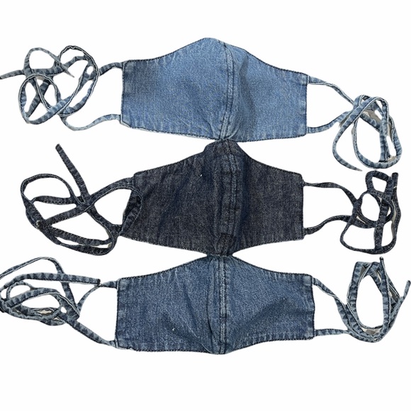 Lola Jeans | Accessories | Lola Jeans Set Of 3 Denim Face Masks ...